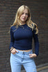 Basic top LONG - navy - M/L / Blauw - Fashiontiger